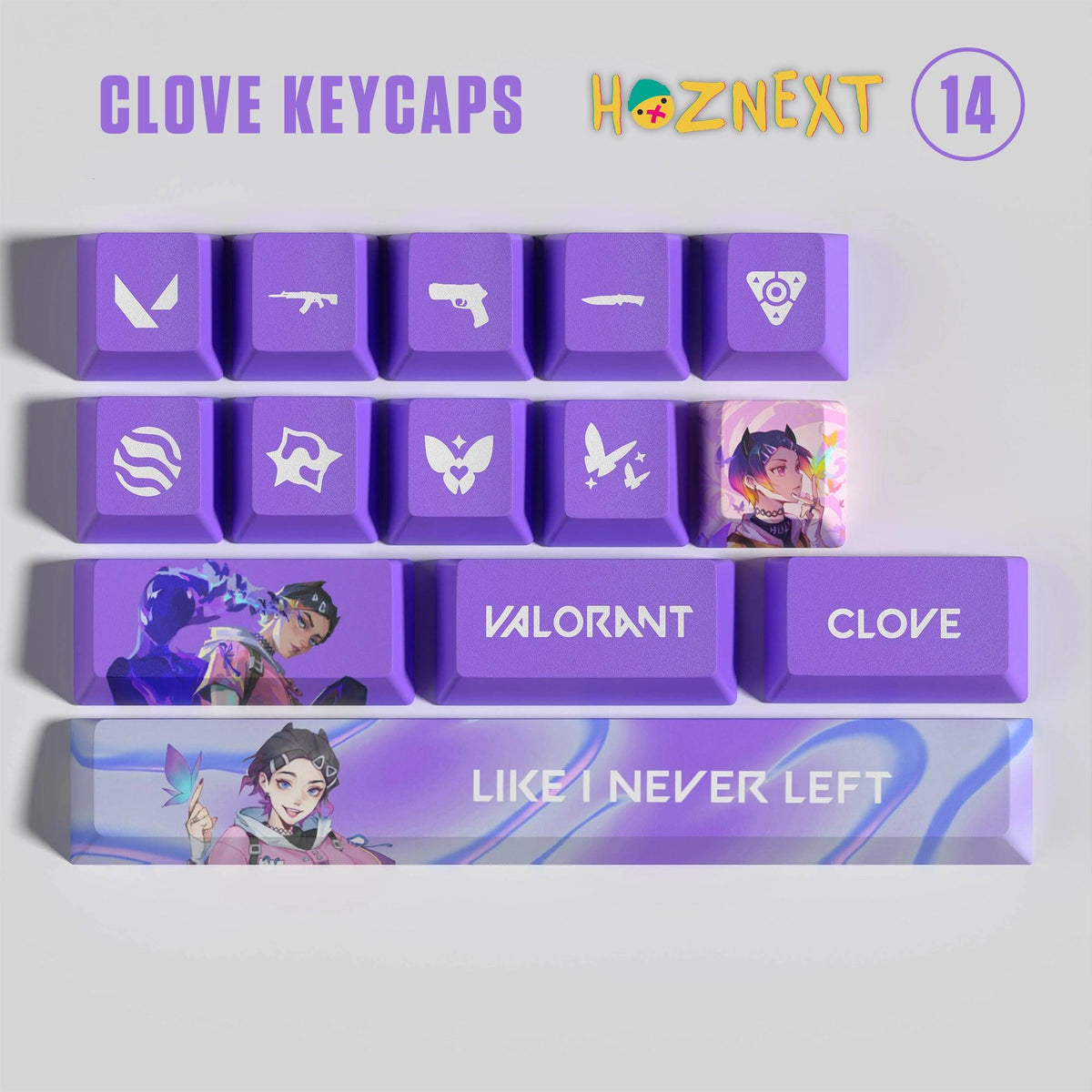 Clove Custom 29 Keycaps | Clove Keyboard's Keycaps | VALORANT Keycaps ...