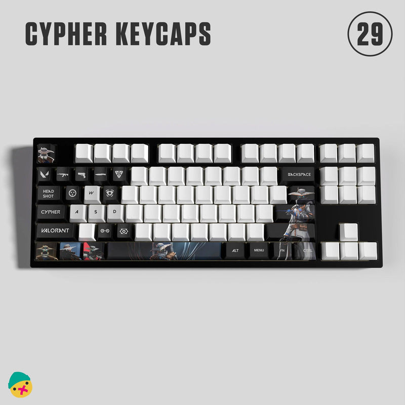Cypher Custom 29 Keycaps | Cypher Keyboard's Keycaps | VALORANT Keycaps ...