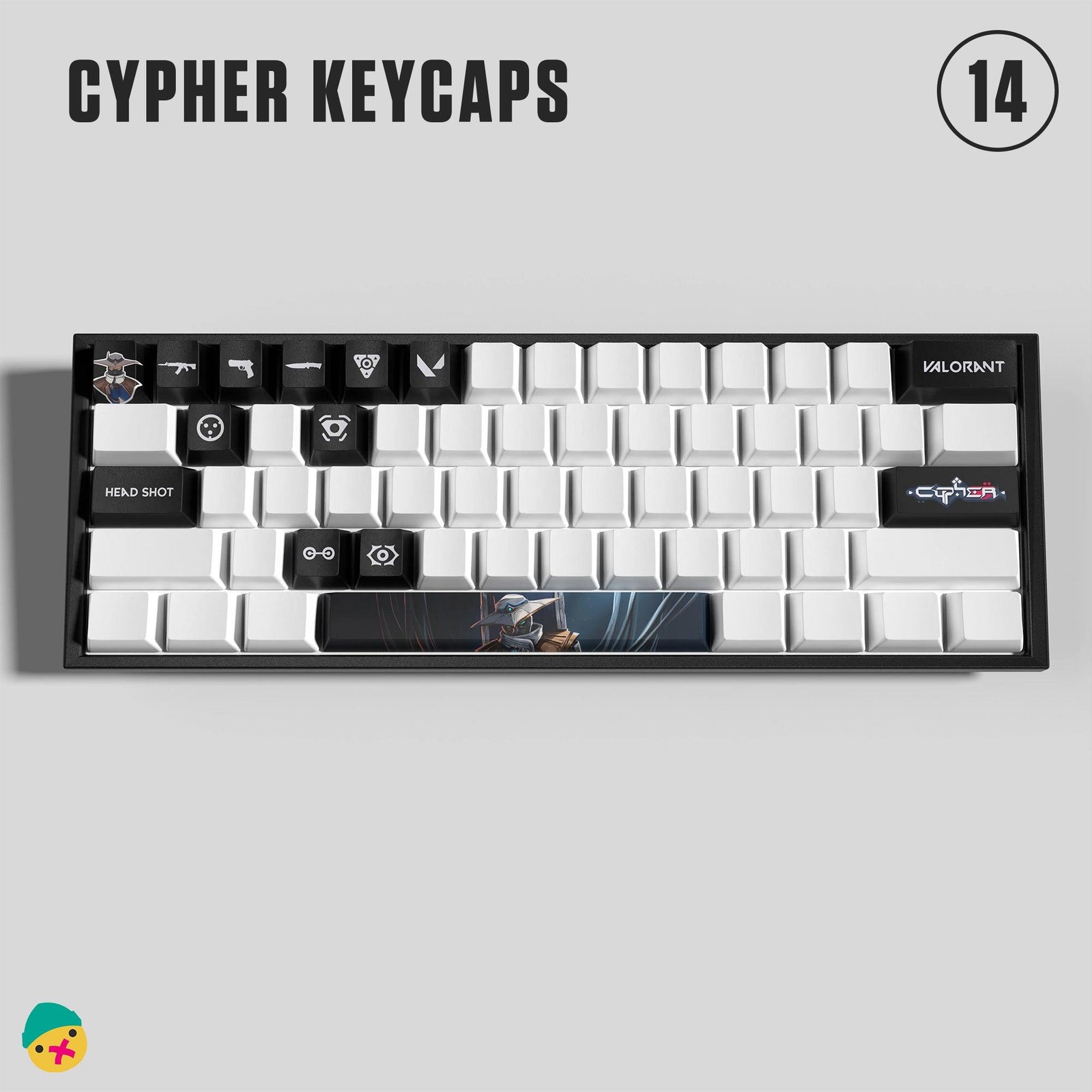 Cypher Custom 29 Keycaps | Cypher Keyboard's Keycaps | VALORANT Keycaps ...