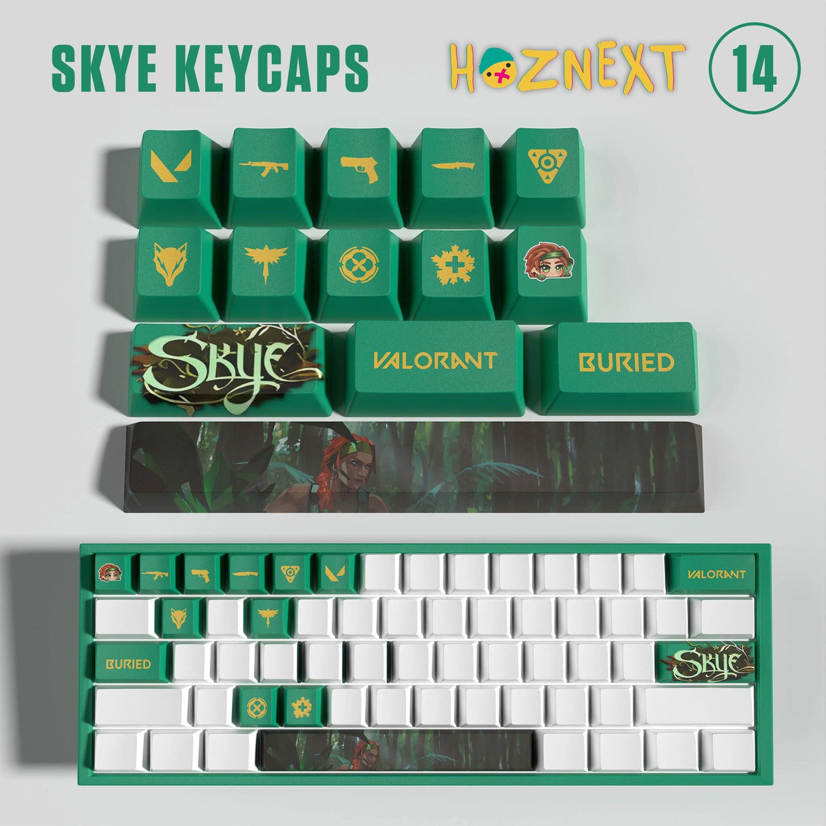 Skye Custom 29 Keycaps | Skye Keyboard's Keycaps | VALORANT Keycaps ...